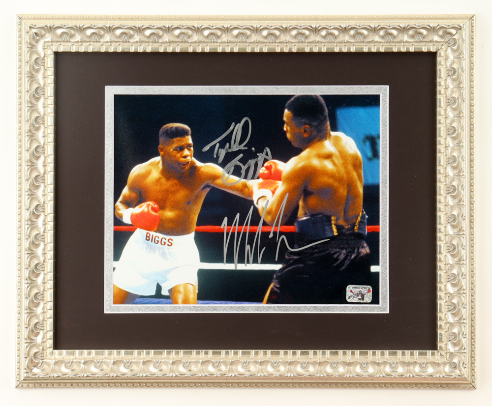 Mike Tyson & Tyrell Biggs Signed Custom Framed Photo Display (Tyson ...