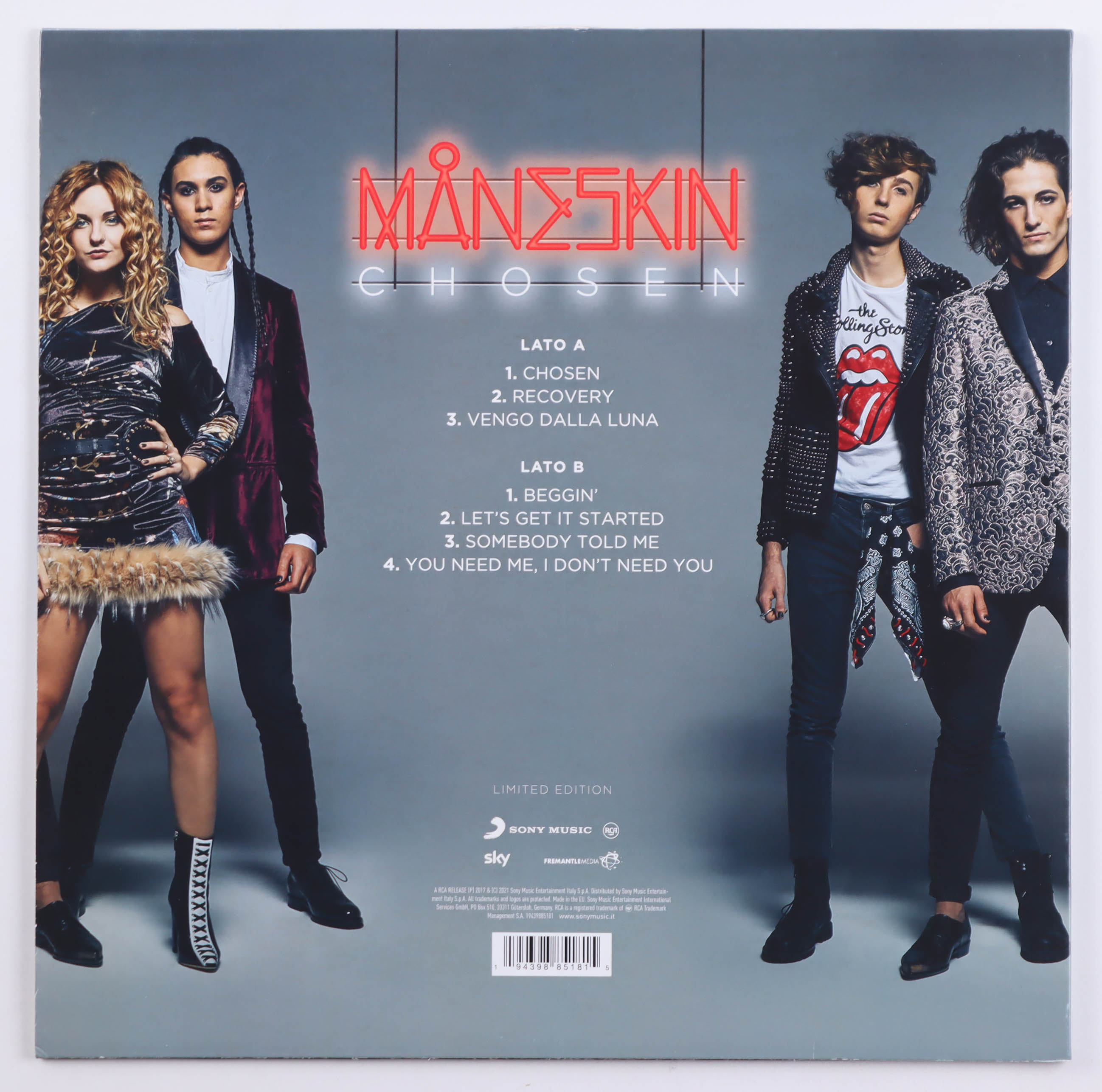 Damiano David & Victoria De Angelis Signed Maneskin "Chosen" Vinyl ...
