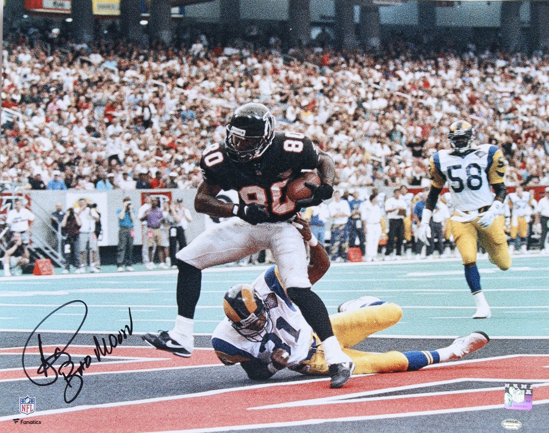 Andre Rison Signed Falcons 16x20 Photo Inscribed "Bad Moon" (Schwartz ...