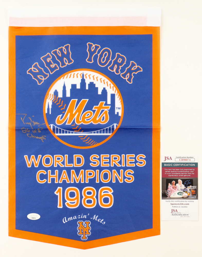 Darryl Strawberry Signed 1986 Mets World Series Champions Cloth Banner ...