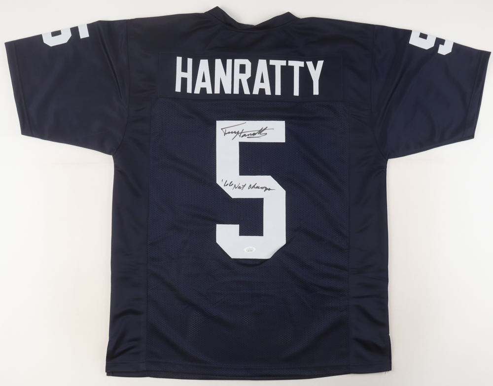 Terry Hanratty Signed Jersey Inscribed "'66 Nat Champs" (JSA ...