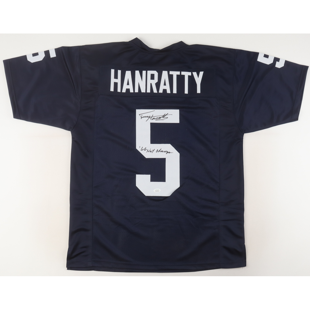 Terry Hanratty Signed Jersey Inscribed "'66 Nat Champs" (JSA ...