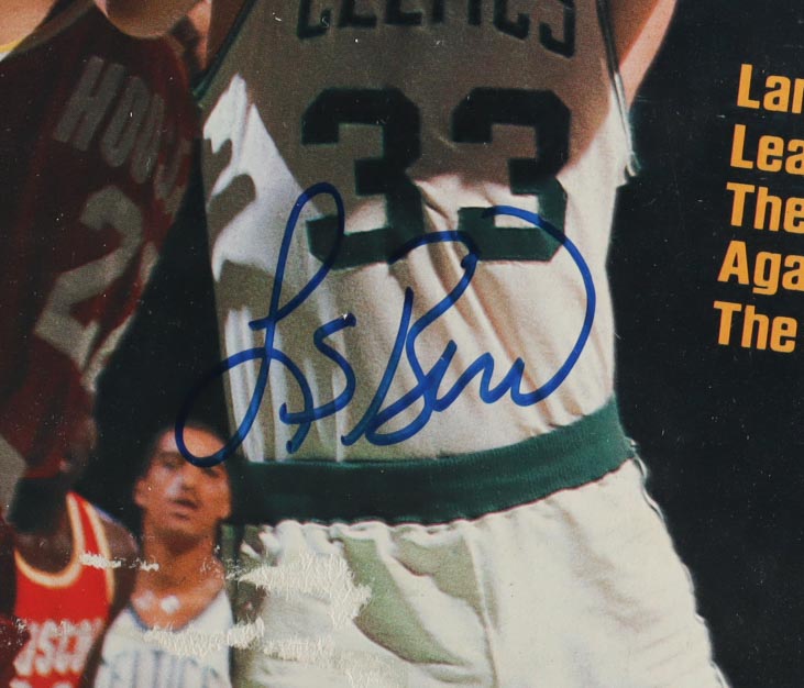 Larry Bird Signed Celtics Custom Framed 1986 "Sports Illustrated ...