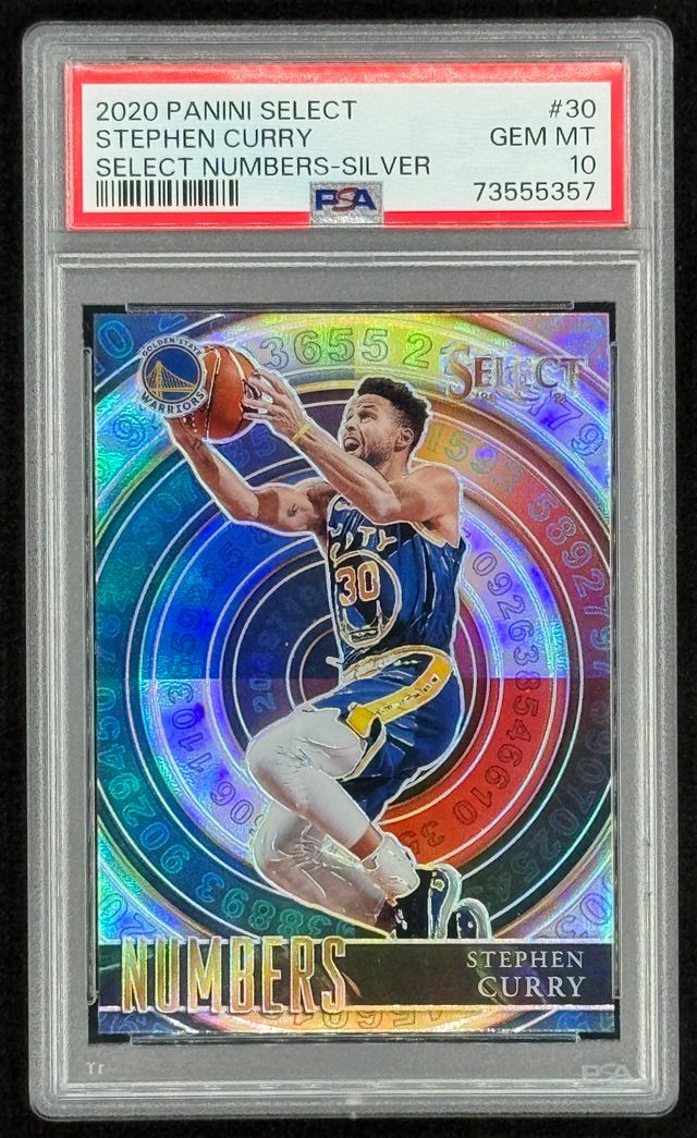 Stephen Curry 2020-21 Select Numbers Prizms Silver #30 (PSA 10 ...