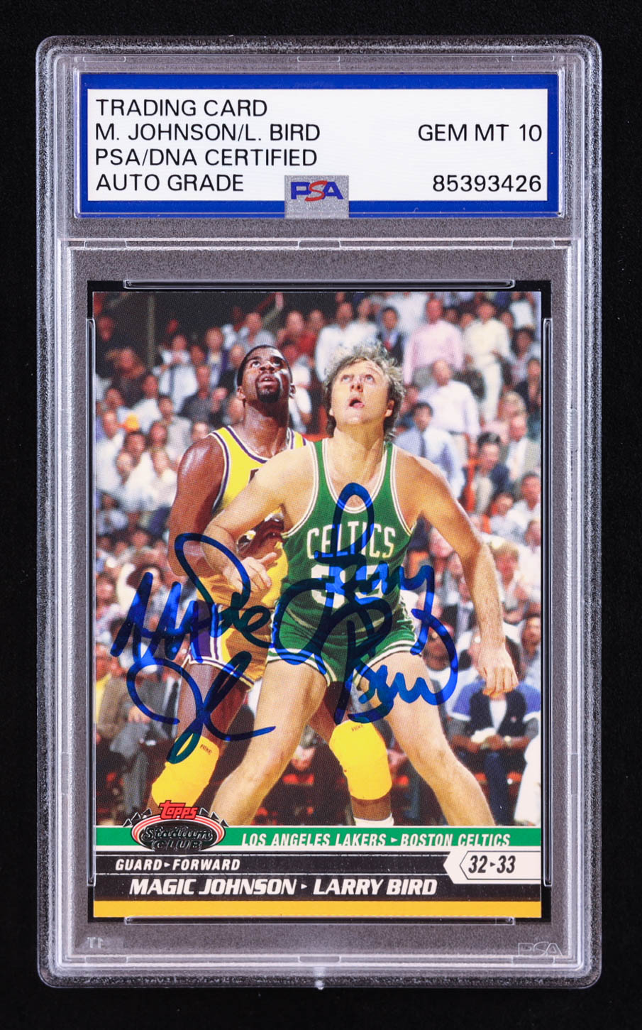 Larry Bird & Magic Johnson Signed 2007-08 Stadium Club Promos #PP3 (PSA | Auto 10) | Pristine ...