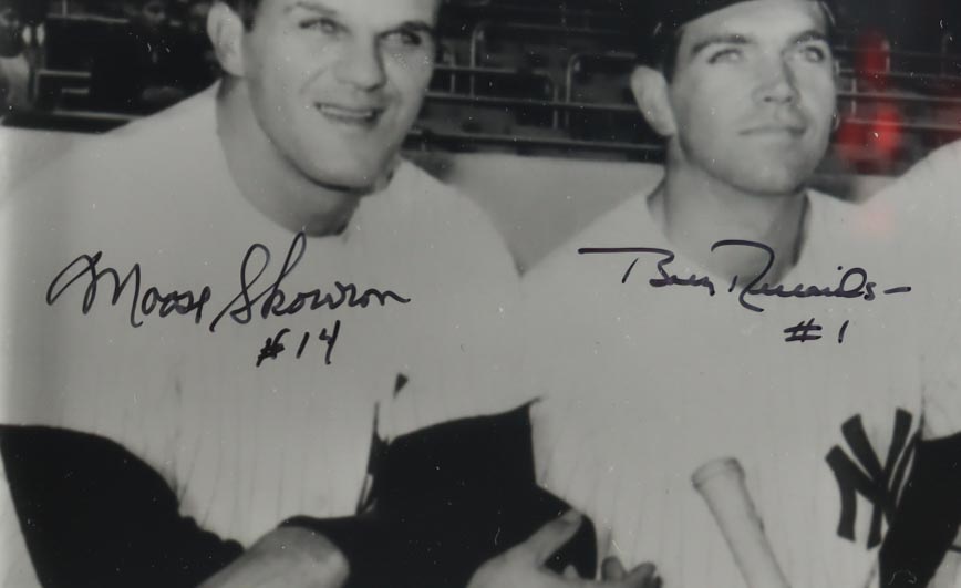 Yankees Custom Framed Photo Display Signed By (4) With Tony Kubek ...