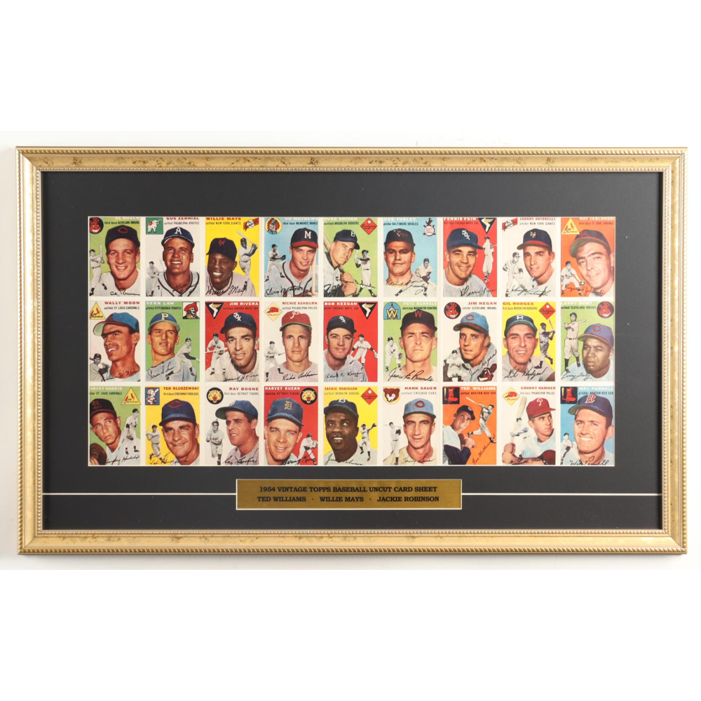 1954 Uncut Topps Baseball Card Custom Framed Sports Illustrated ...