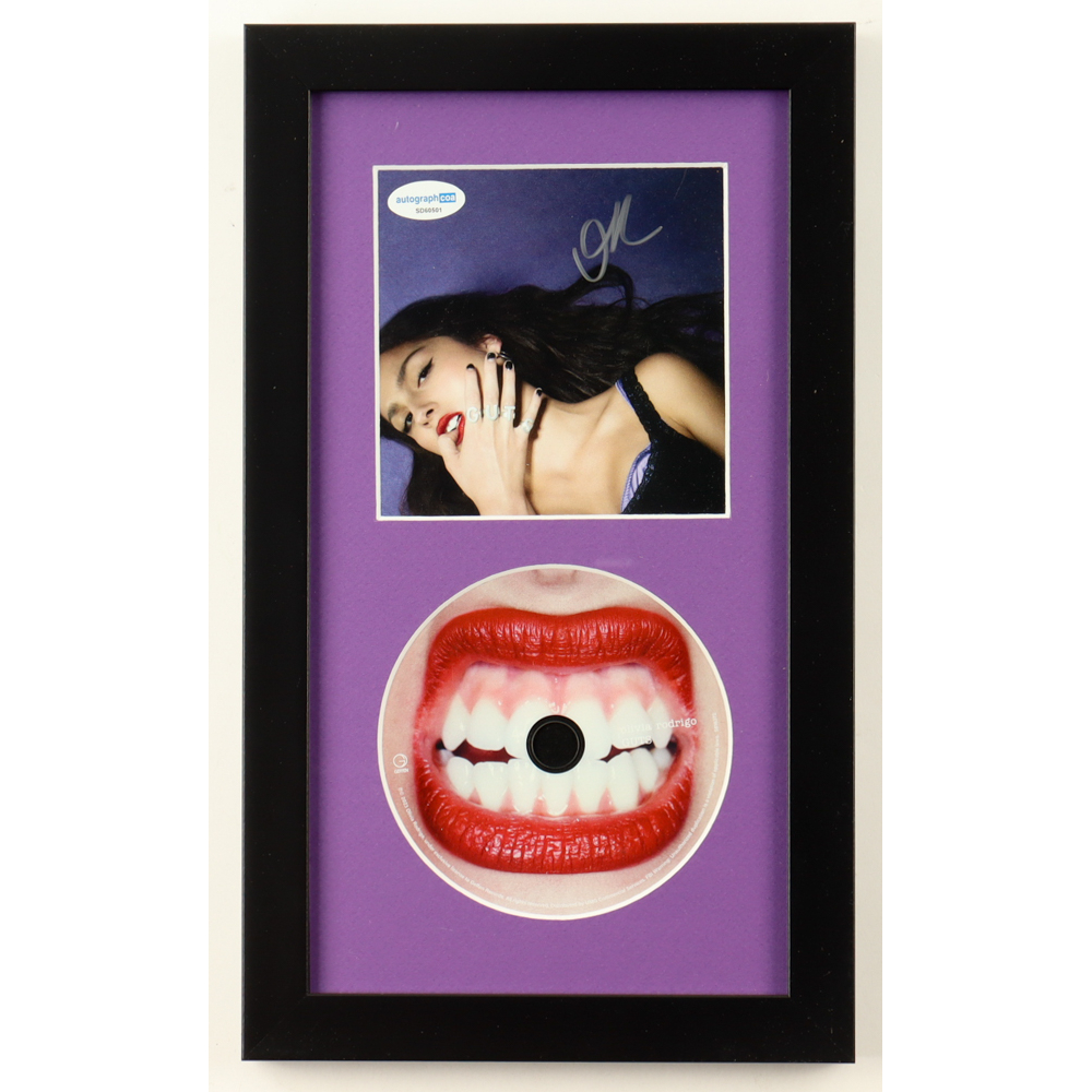 Olivia Rodrigo Signed Custom Framed "Guts" CD Album Insert Display With ...
