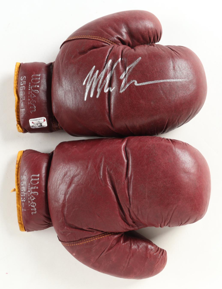 Mike Tyson Signed Pair of Vintage Wilson Boxing Gloves (Tyson ...