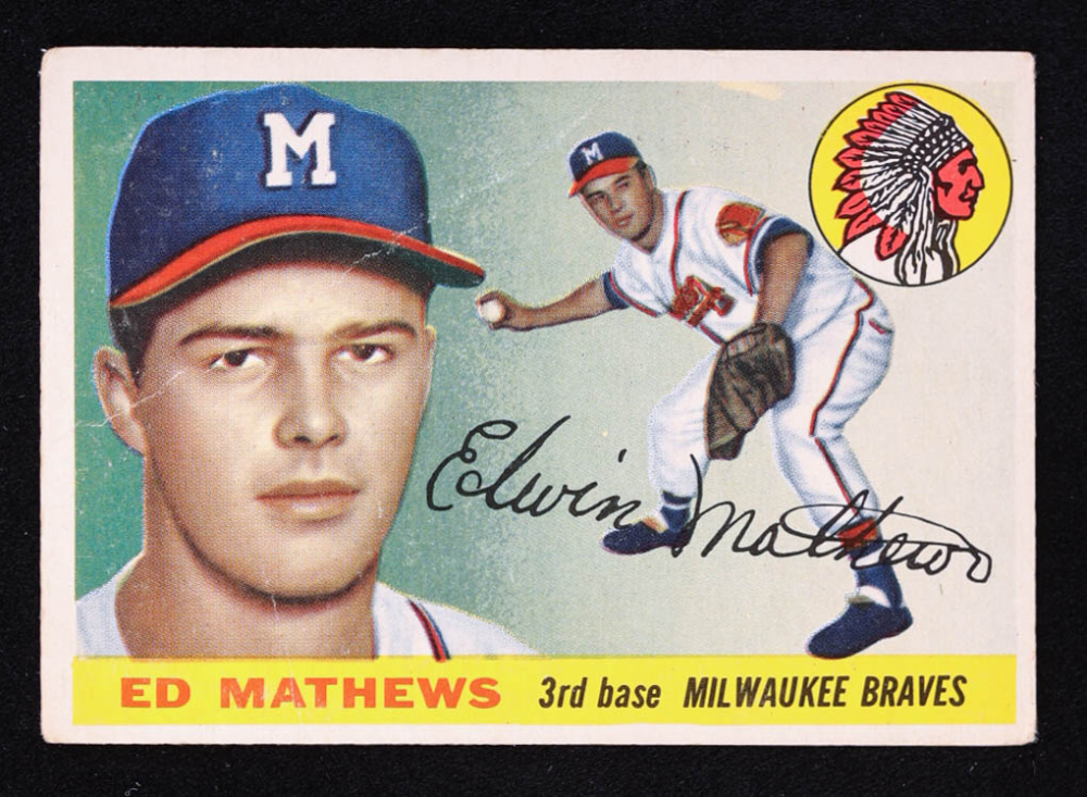 Eddie Mathews 1955 Topps #155 | Pristine Auction