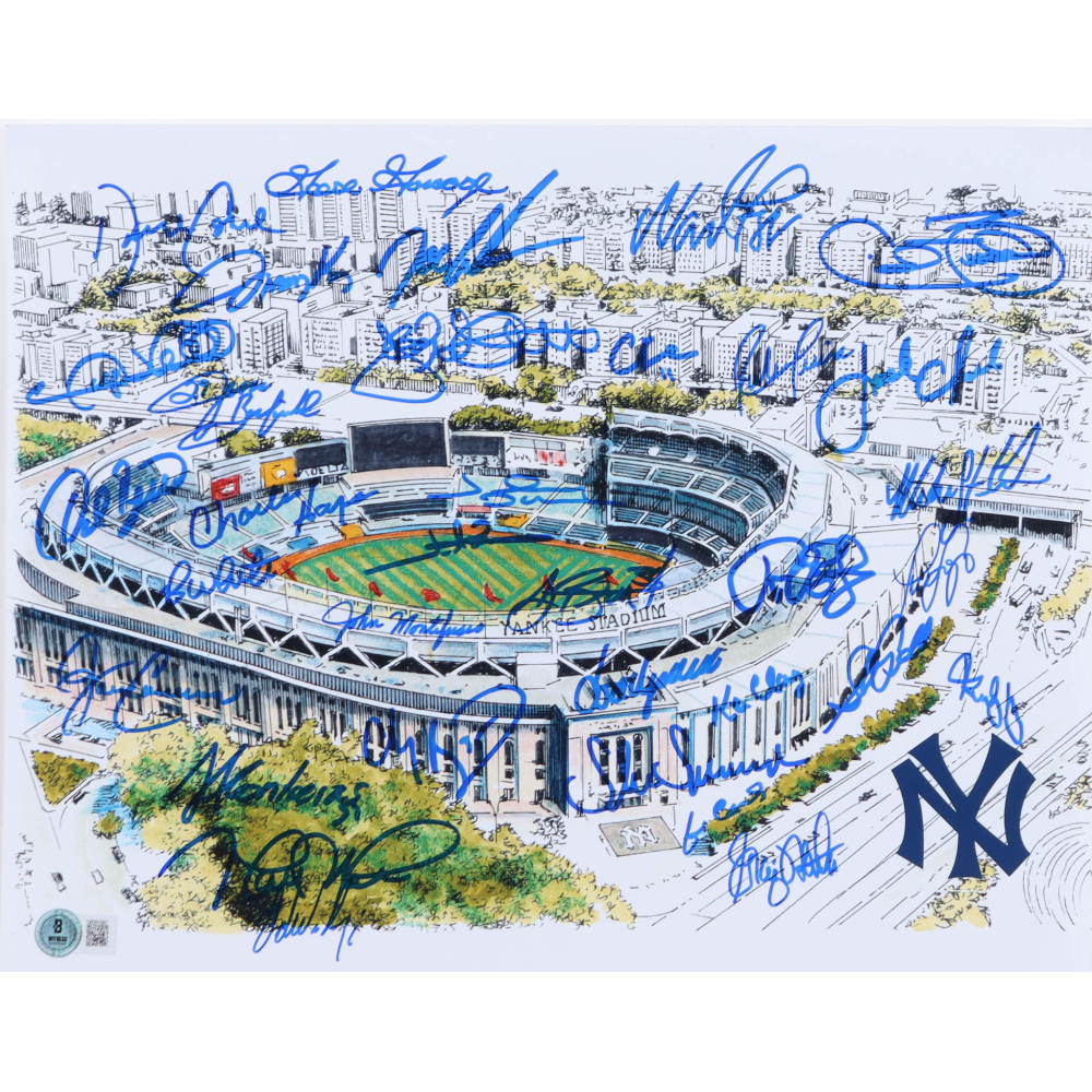 New York Yankees 11x14 Photo Signed By (34) With Wade Boggs, David Cone ...