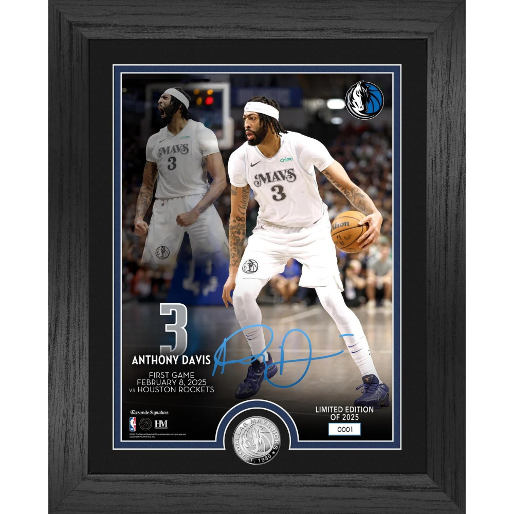 Anthony Davis LE Mavericks Custom Framed Photo Display with Silver ...