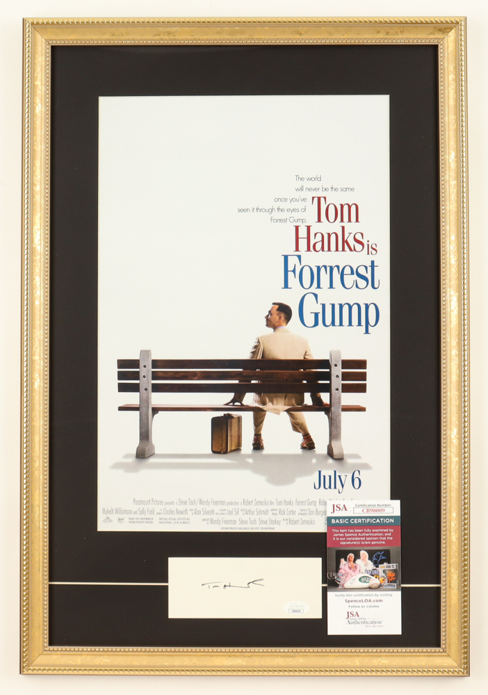 Tom Hanks Signed "Forrest Gump" Custom Framed Cut Display (JSA ...