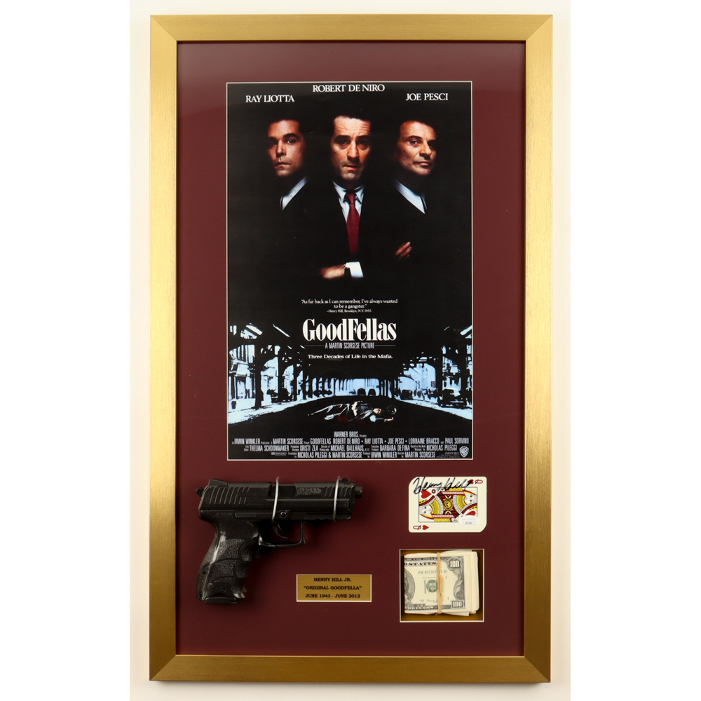 Henry Hill Signed "Goodfellas" Custom Framed Playing Card Display with ...