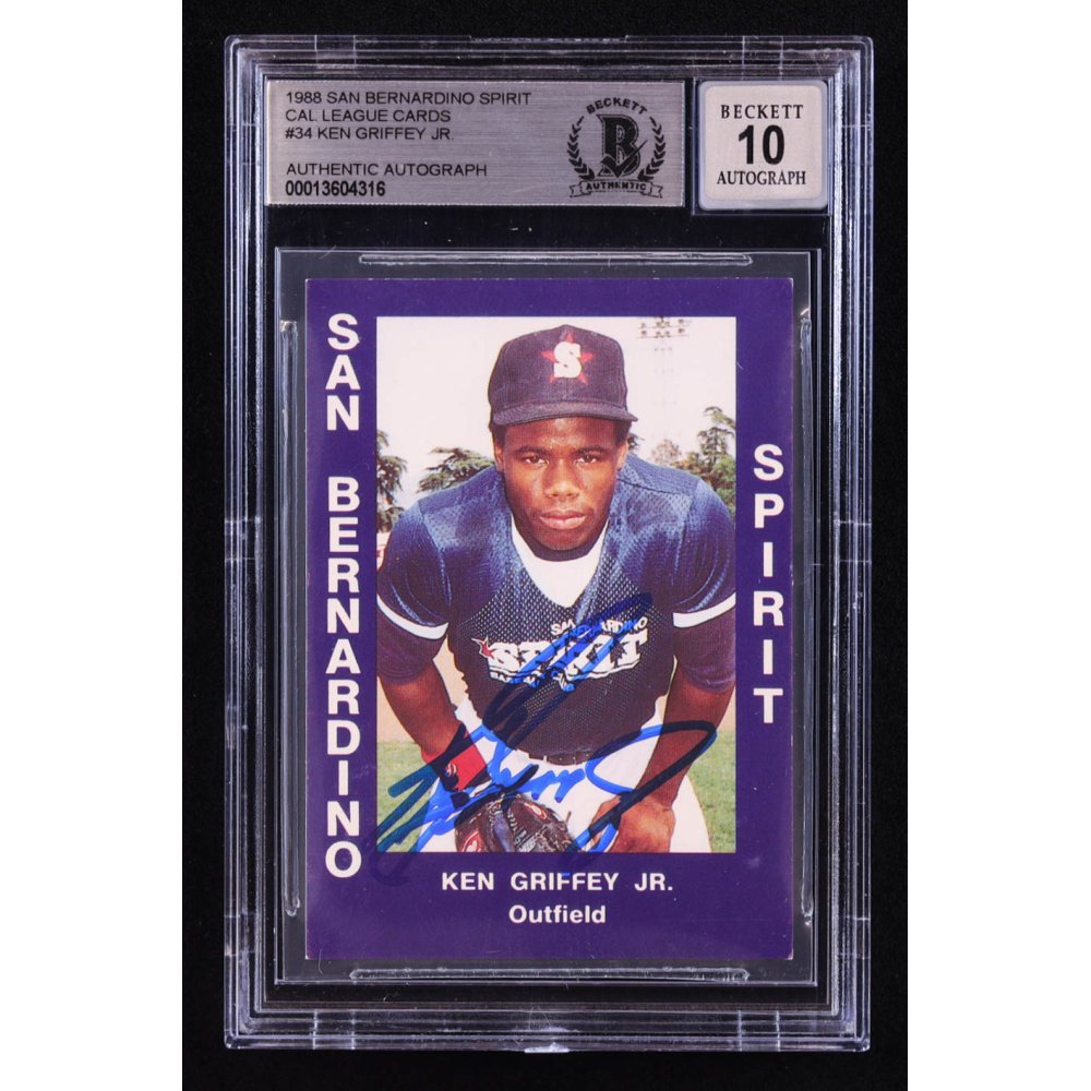 Ken Griffey Jr. Signed 1988 San Bernardino Spirit Cal League Cards #34 ...