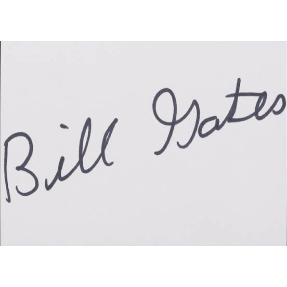 Bill Gates Signed Cut (AutographCOA) | Pristine Auction
