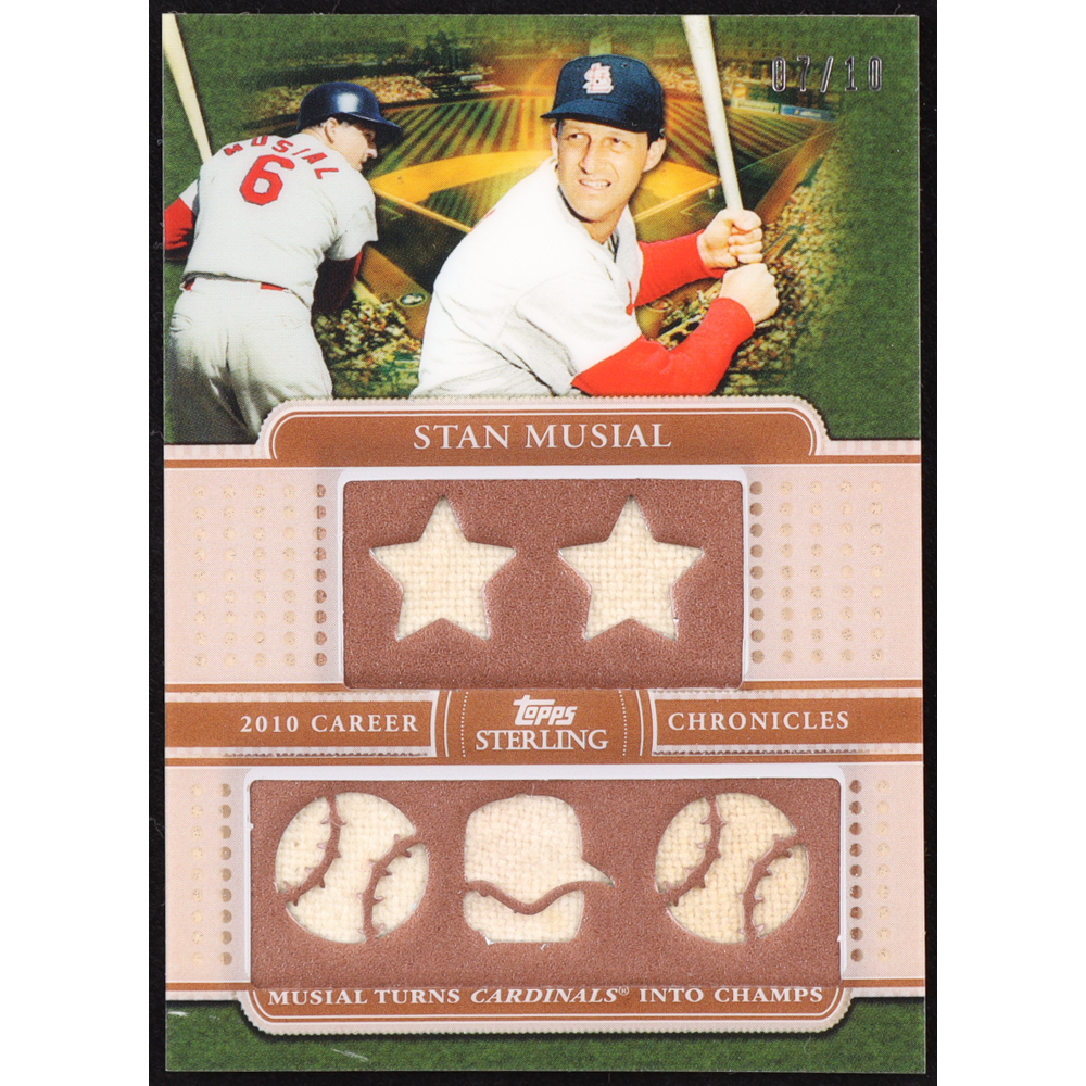 Stan Musial 2010 Topps Sterling Career Chronicles Relics Five 10 #CCR34 ...