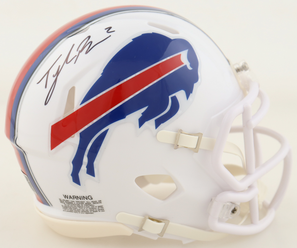 Tyler Bass Signed Bills Speed Mini Helmet (TSE) | Pristine Auction