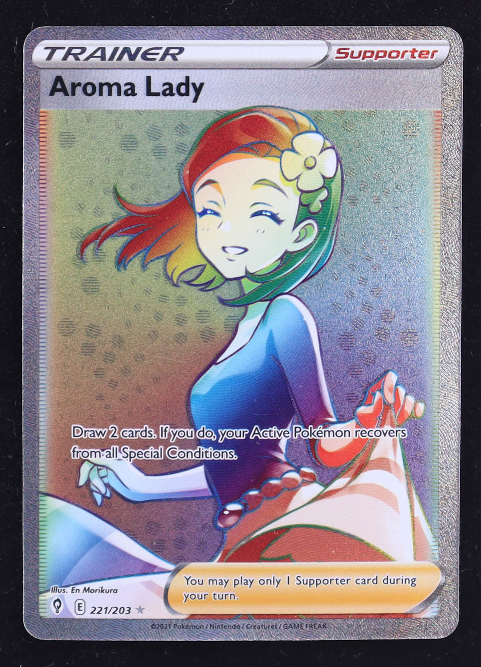 Aroma Lady Pokemon 2021 Evolving Skies #221 | Pristine Auction