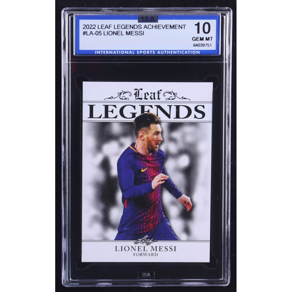 Lionel Messi 2022 Leaf Legends Achievement #LA05 (ISA 10) | Pristine ...