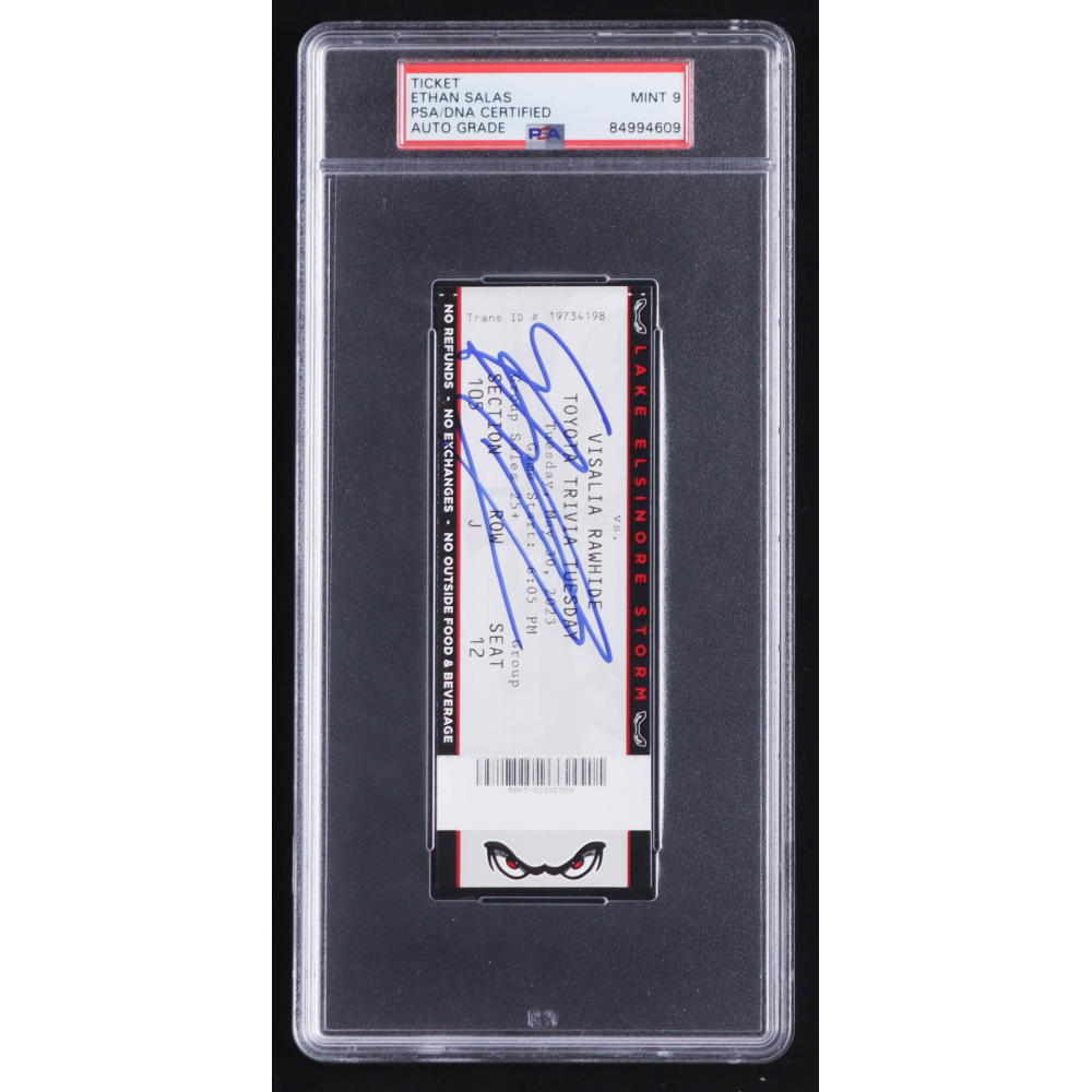 Ethan Salas Signed 2023 Lake Elsinore Storm vs. Visalia Rawhide Game ...