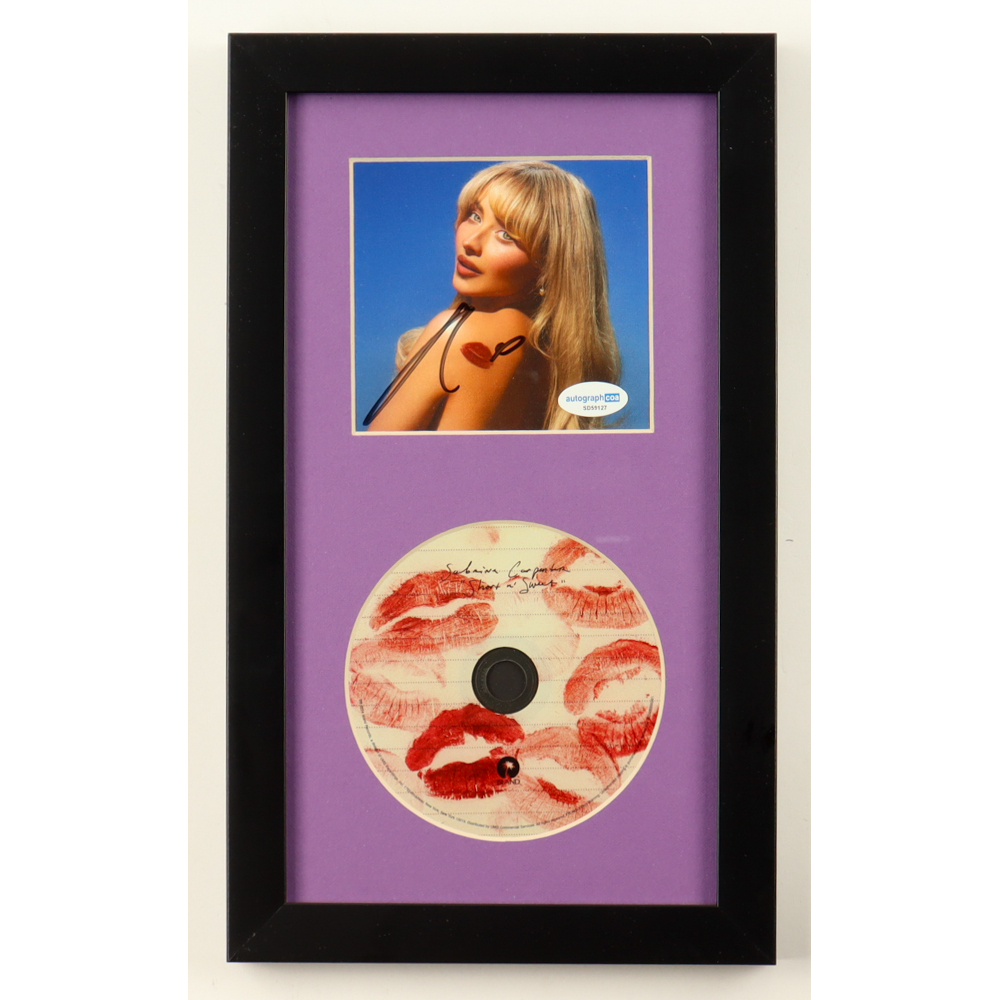 Sabrina Carpenter Signed Custom Framed "Short N' Sweet" CD Album Insert ...