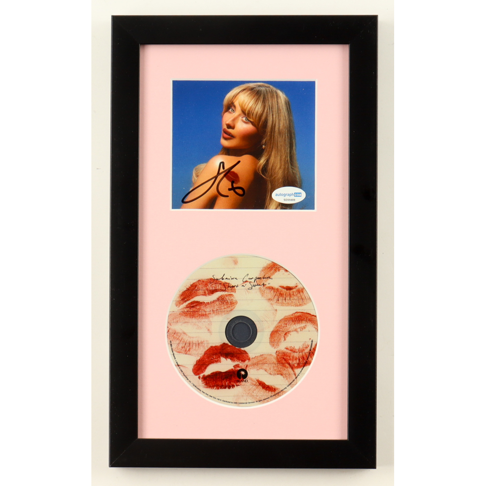 Sabrina Carpenter Signed Custom Framed "Short N' Sweet" CD Album Insert ...