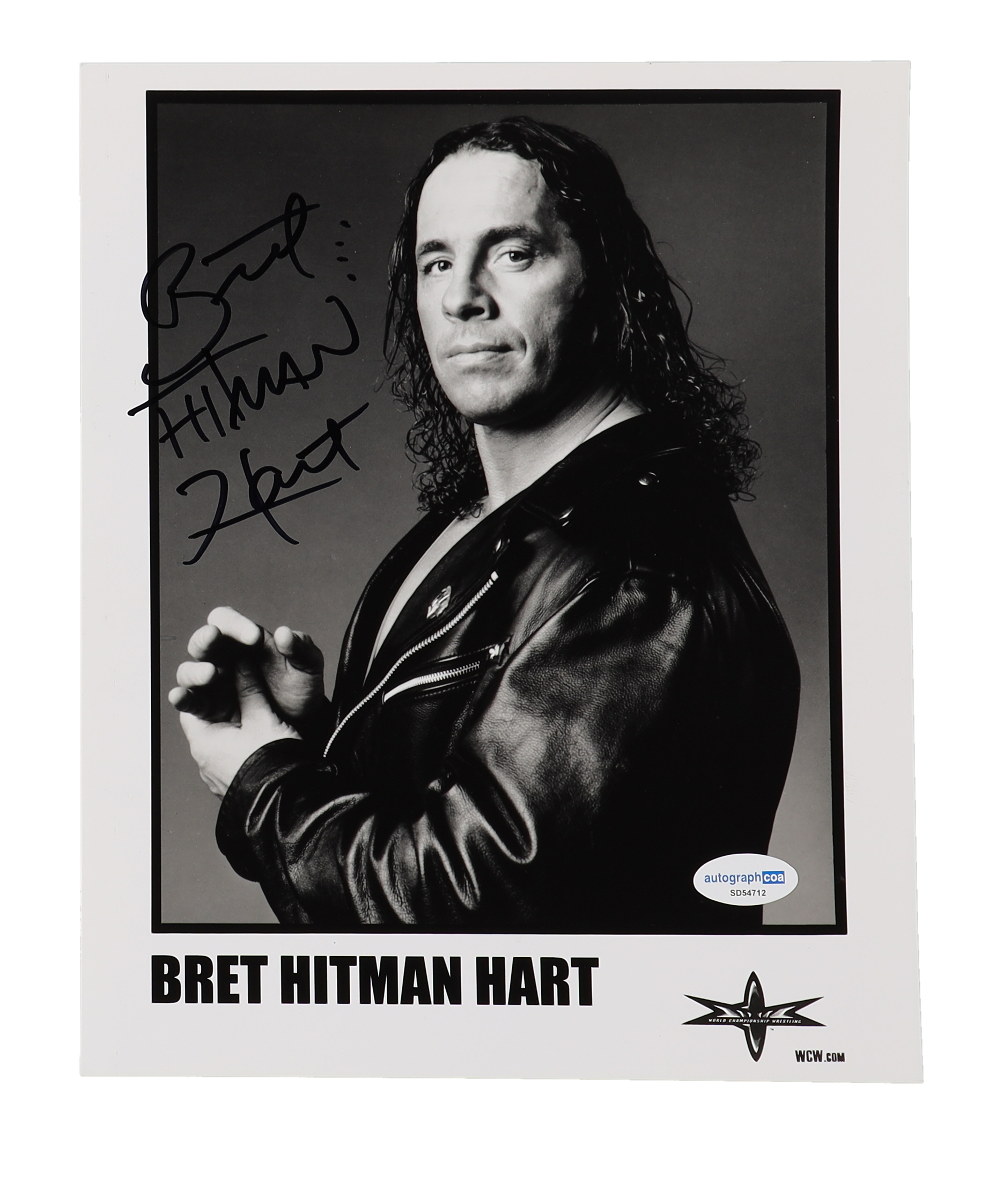Brett "Hitman" Hart Signed WWE 8x10 Photo (AutographCOA) | Pristine Auction