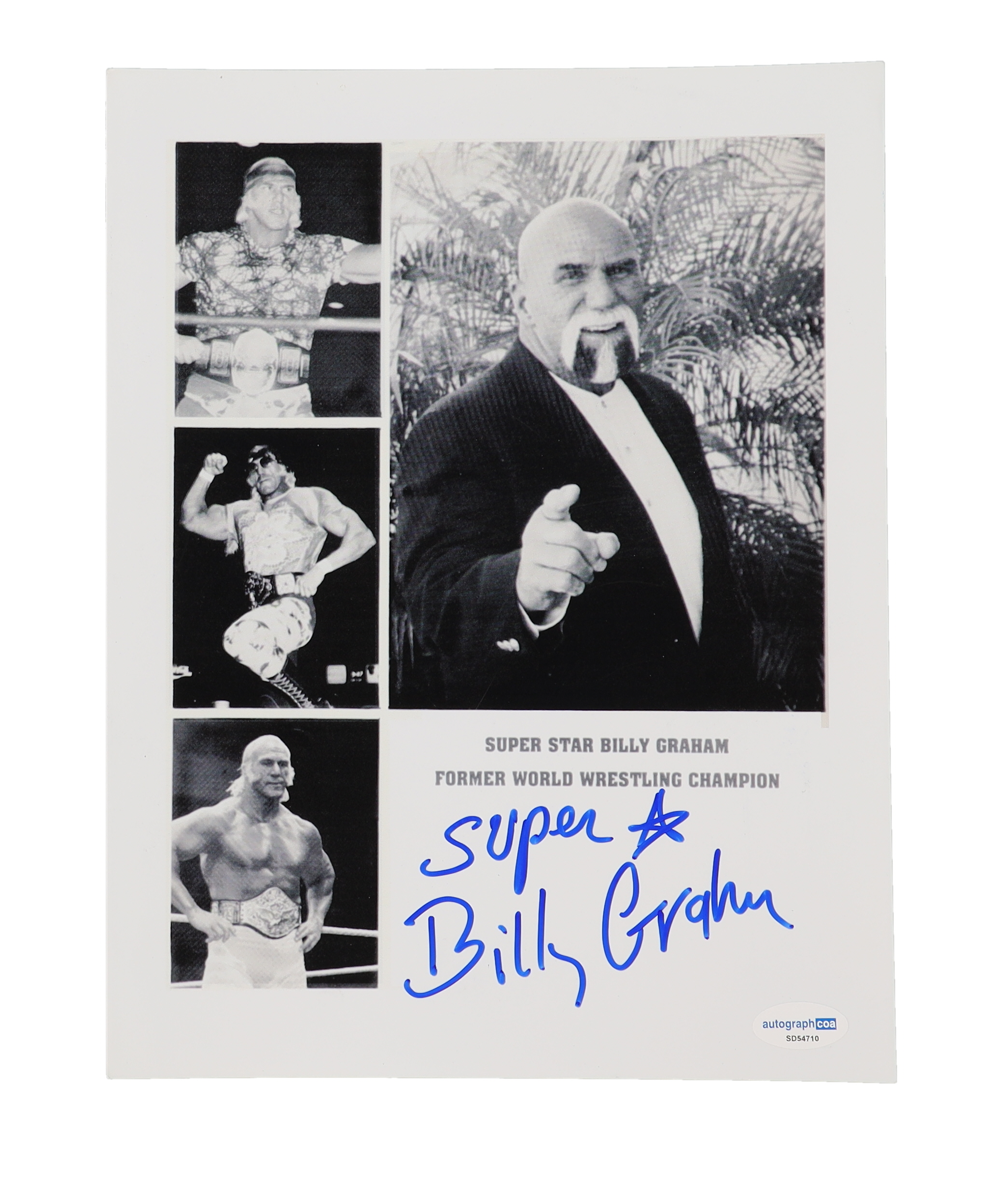 "Superstar" Billy Graham Signed WWF 8x10 Photo (AutographCOA ...