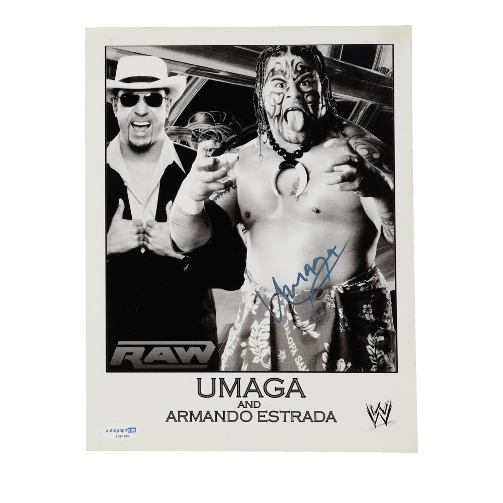 Umaga Signed WWE 8x10 Photo (AutographCOA) | Pristine Auction