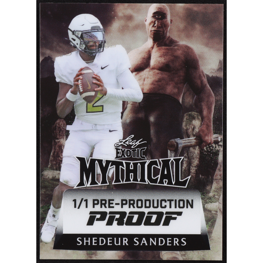 Shedeur Sanders 2024 Leaf Exotic Mythical Pre-Production Proof Clear ...