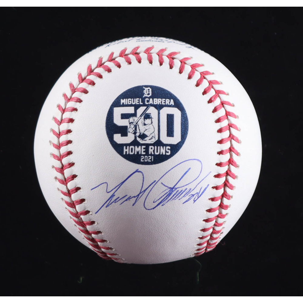 Miguel Cabrera Signed OML 500 Home Runs Commemorative Logo Baseball ...