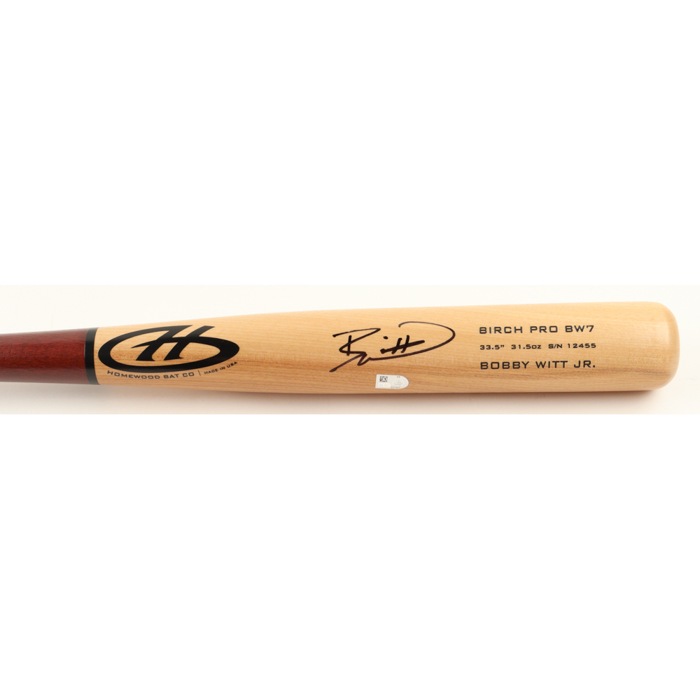 Bobby Witt Jr Signed Homewood Game Model Baseball Bat (MLB) | Pristine ...
