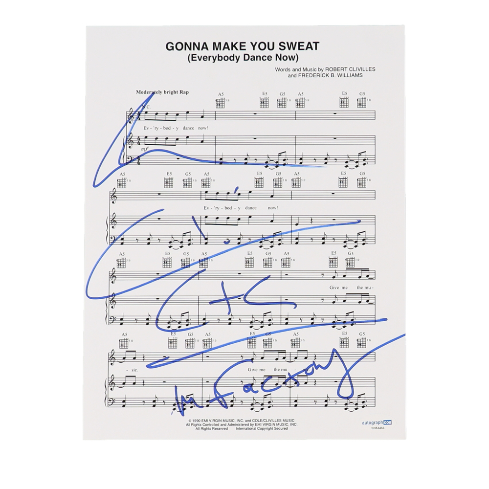 Freedom Williams Signed "Gonna Make You Sweat" 8x10 Sheet Music Print ...