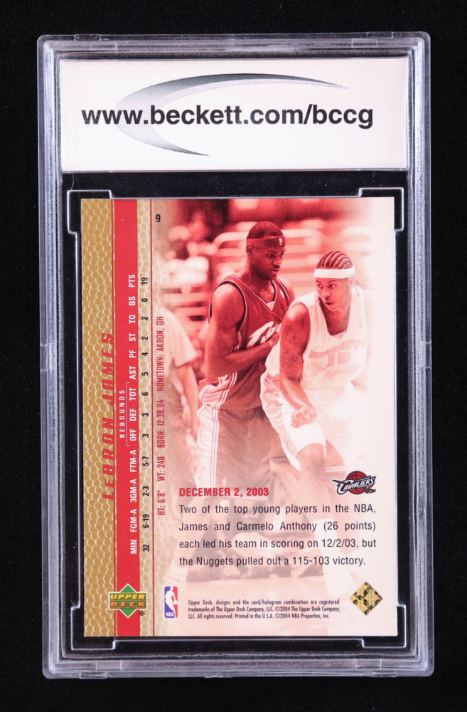 LeBron James 2003-04 Upper Deck Phenomenal Beginning LeBron James Gold ...