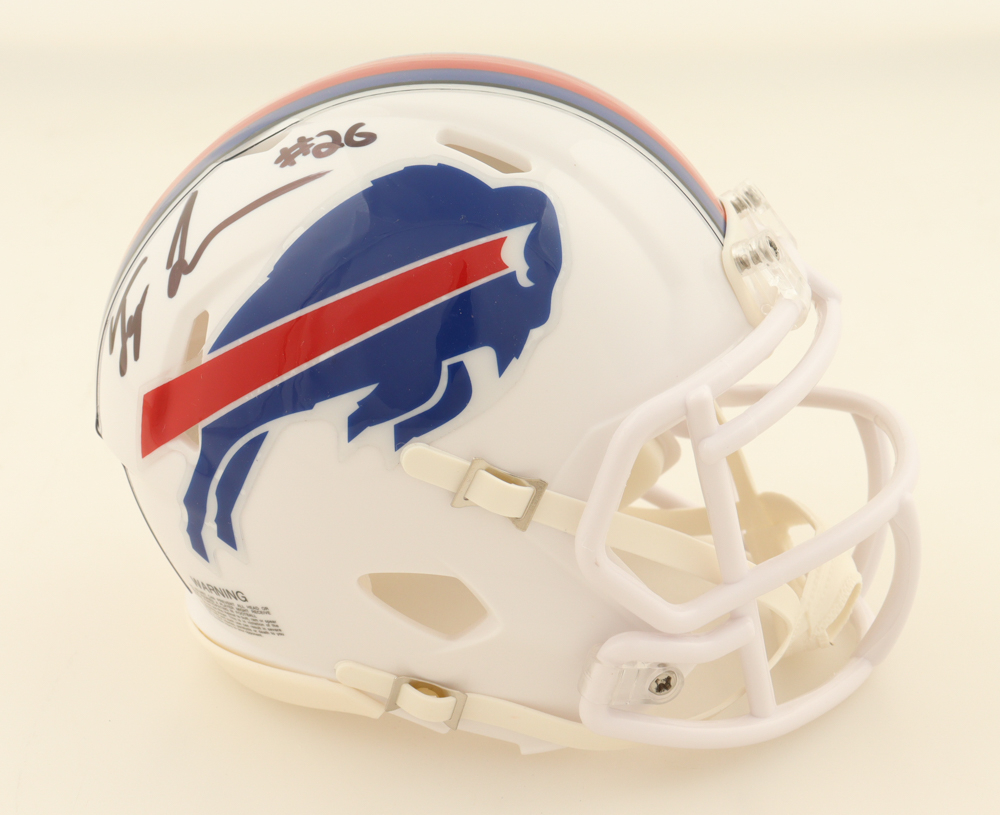 Ty Johnson Signed Bills Speed Mini Helmet (TSE) | Pristine Auction