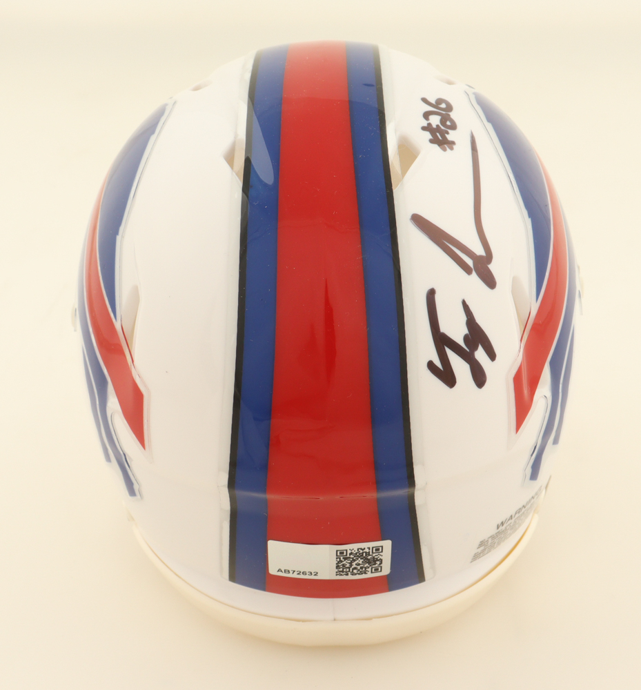 Ty Johnson Signed Bills Speed Mini Helmet (TSE) | Pristine Auction