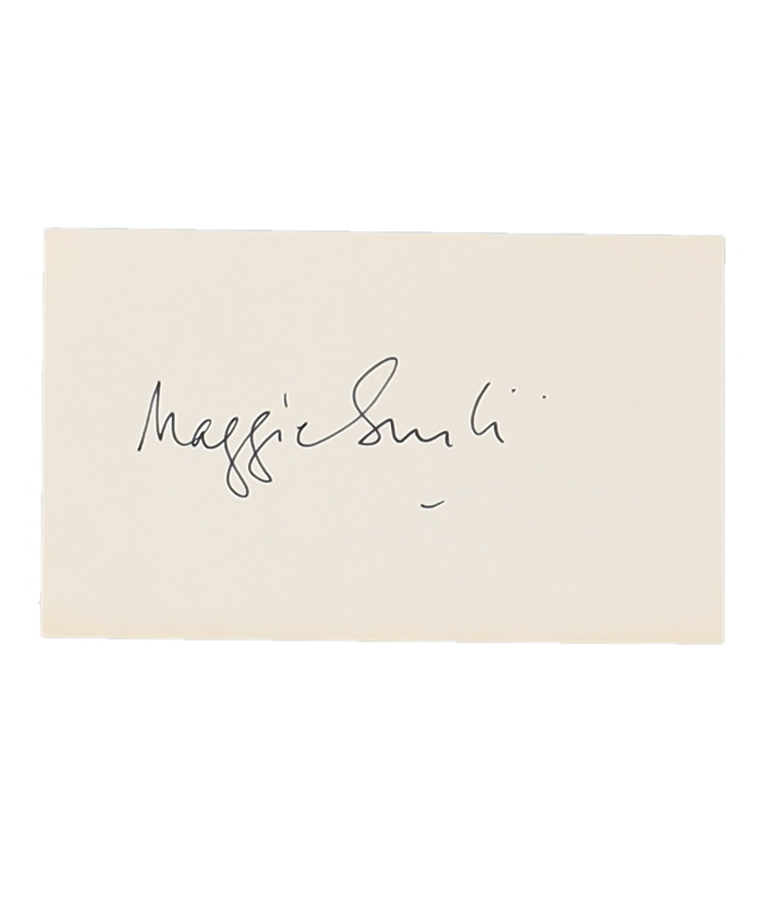 Maggie Smith Signed Index Card (AutographCOA) | Pristine Auction
