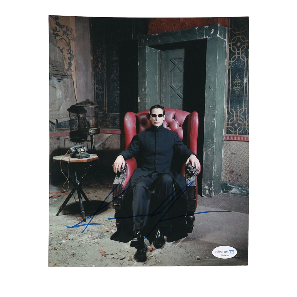Keanu Reeves Signed "The Matrix" 8x10 Photo (AutographCOA) | Pristine ...