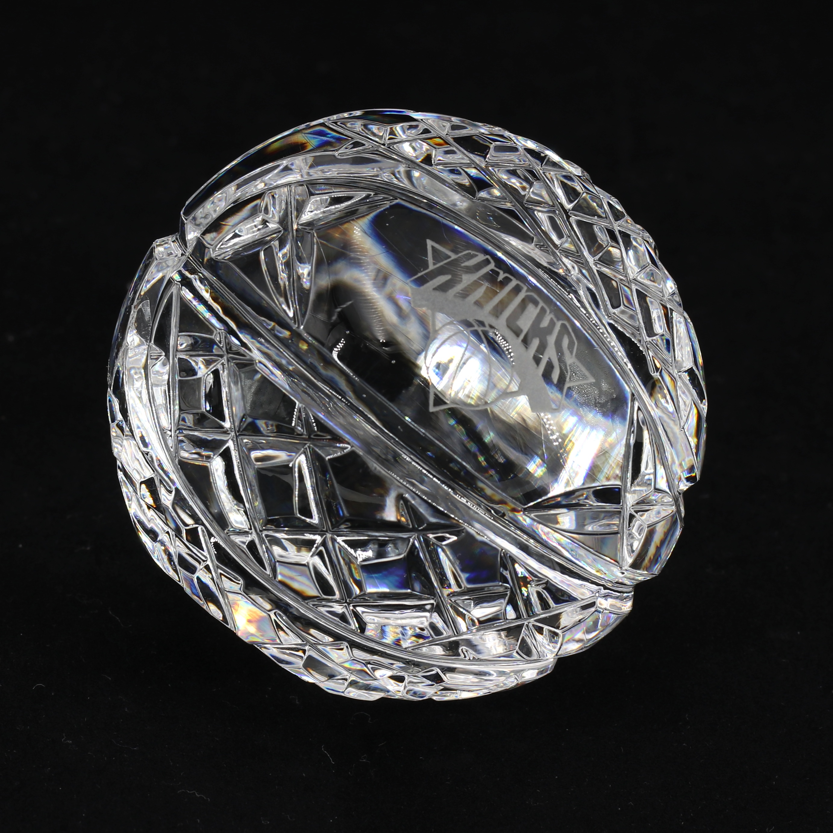 Knicks Logo Waterford Crystal Basketball | Pristine Auction