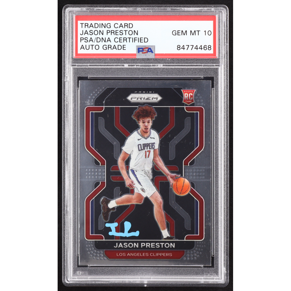 Jason Preston Signed 2021-22 Panini Prizm #327 RC (PSA | Autograph ...