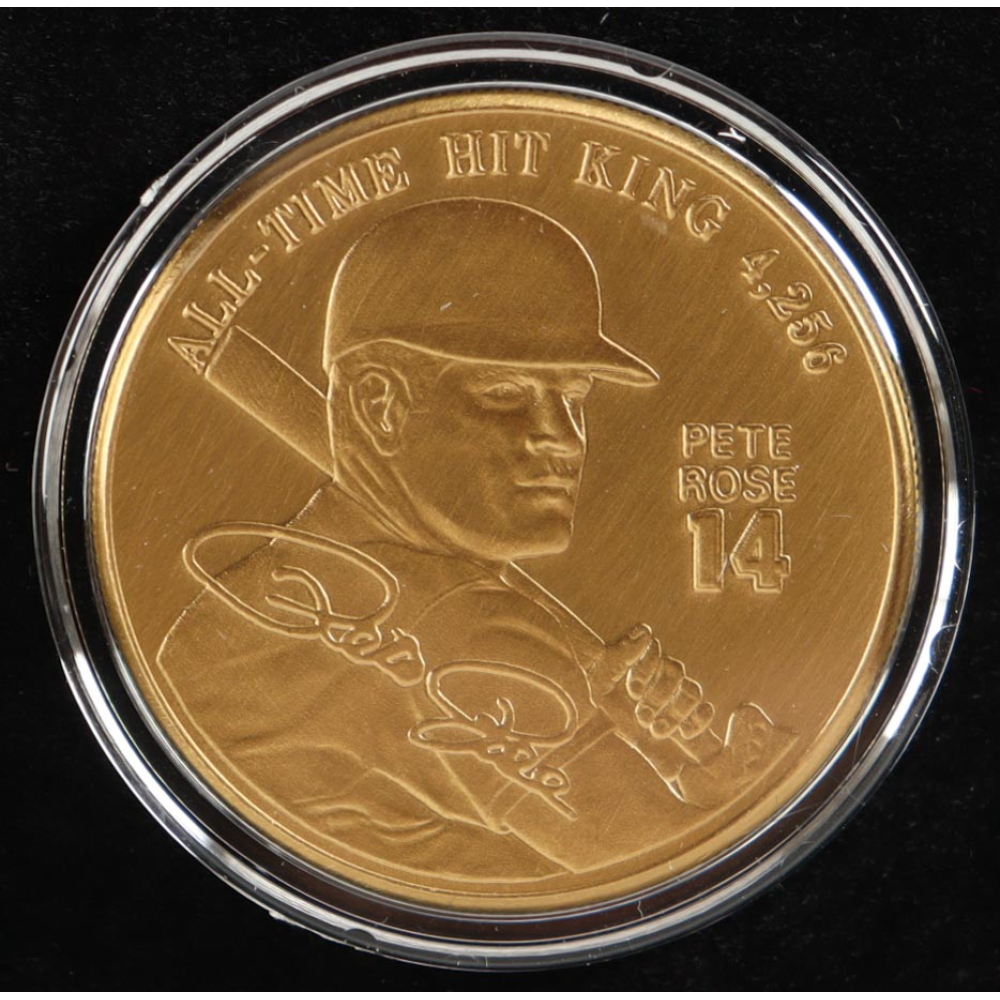 Pete Rose LE Reds Solid Bronze Coin with Case (Field Of Dreams ...