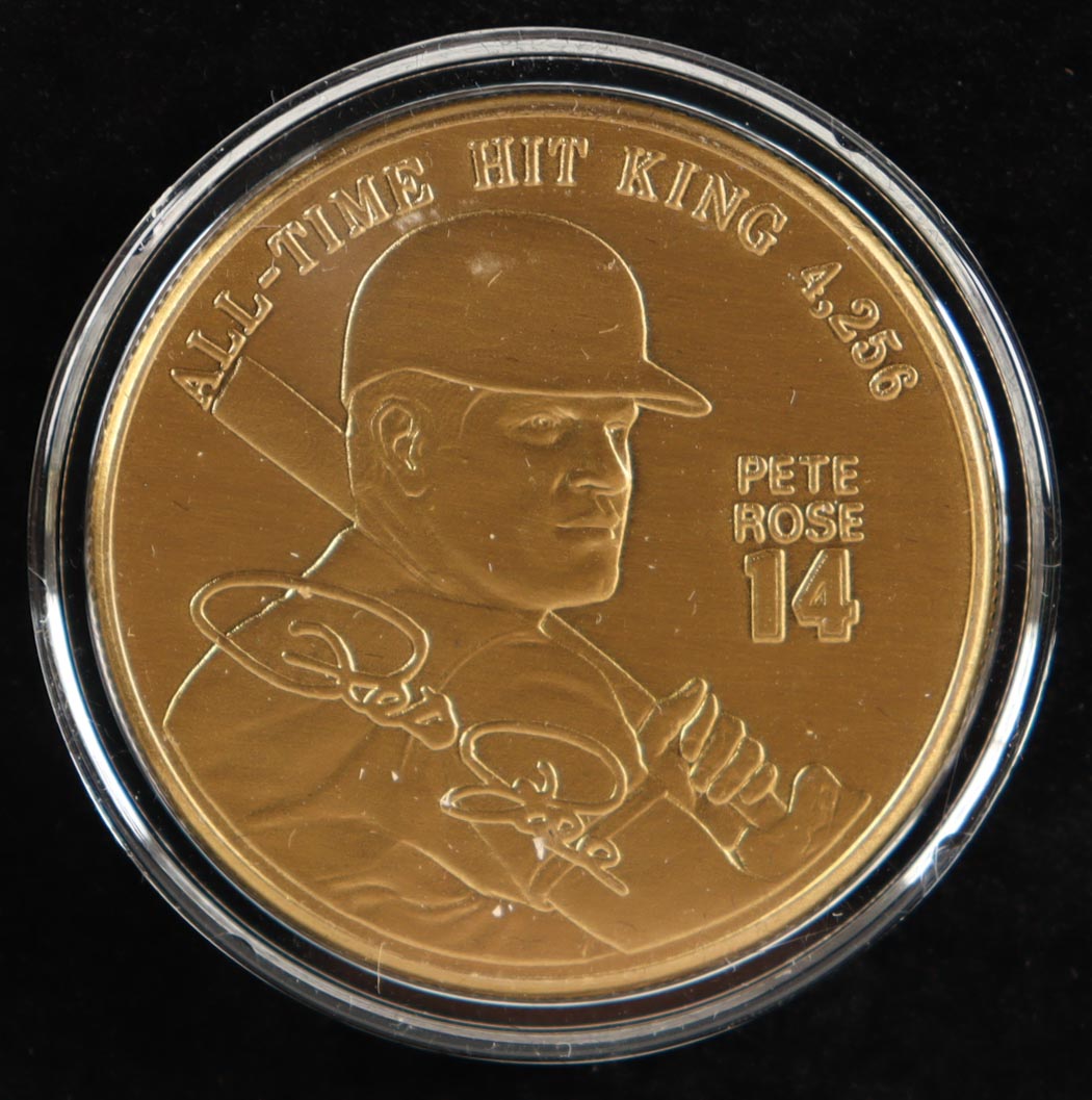 Pete Rose LE Reds Solid Bronze Coin with Case (Field Of Dreams ...