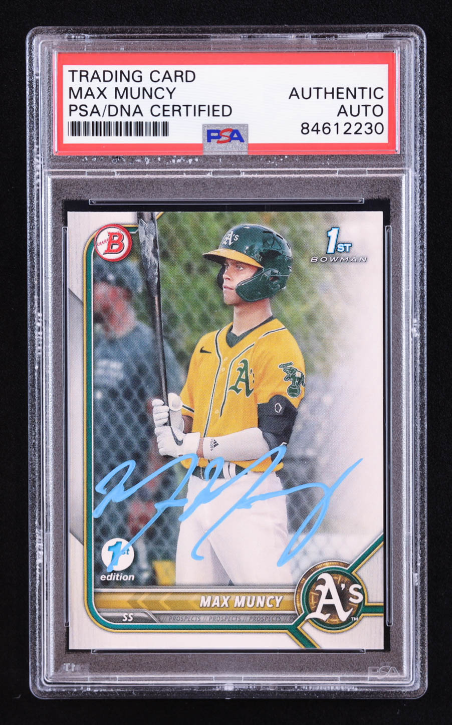 Max Muncy Signed 2022 Bowman 1st Edition #BPPF89 RC (PSA) | Pristine ...