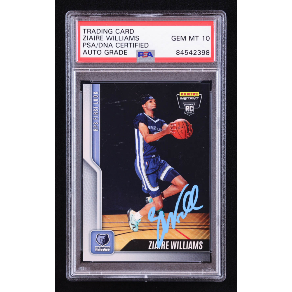 Ziaire Williams Signed 2021-22 Panini Instant RPS First Look #10 RC ...