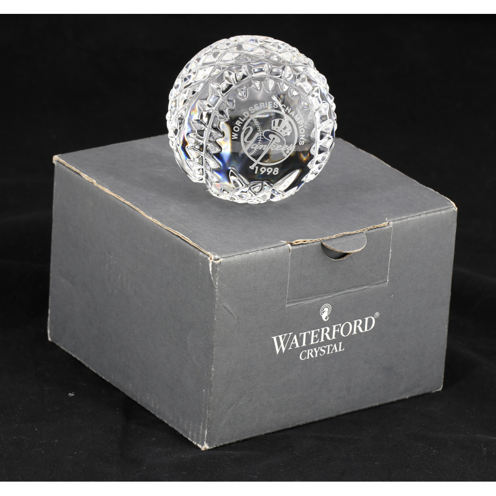 1998 Yankees World Series Champions LE Waterford Crystal Baseball ...
