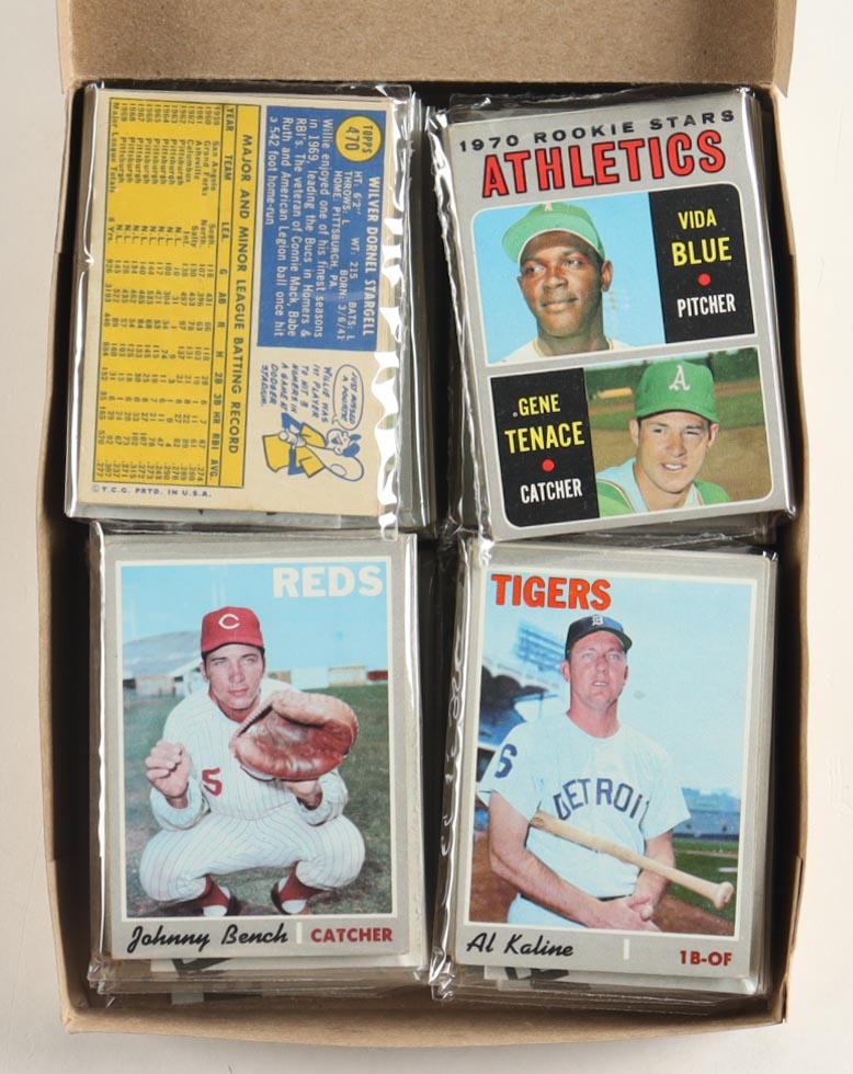 1970 Topps Baseball Cello Fun Pack Vending Box with (20) Packs ...