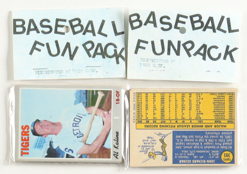 1970 Topps Baseball Cello Fun Pack Vending Box with (20) Packs ...