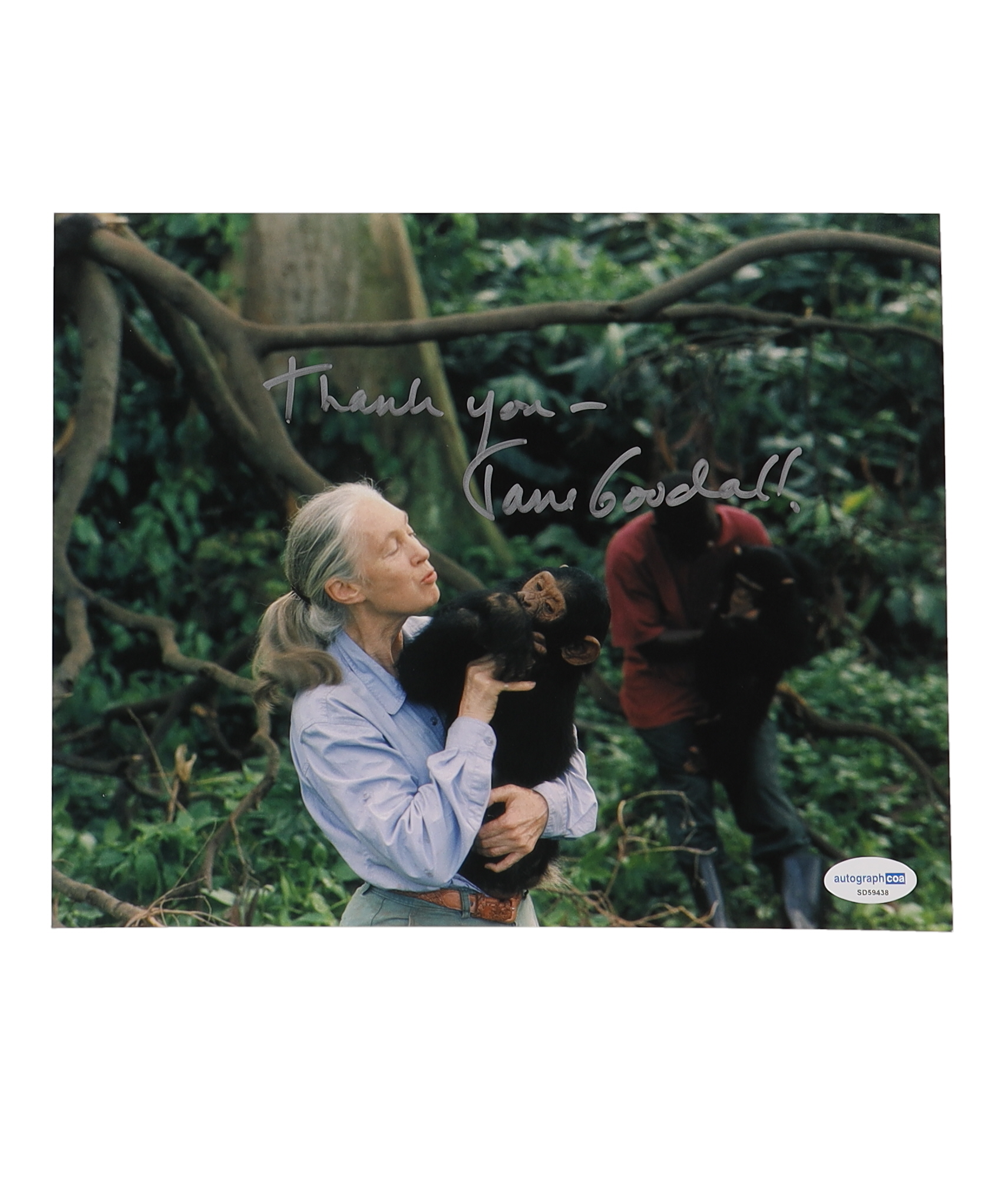 Jane Goodall Signed 8x10 Photo Inscribed "Thank You" (AutographCOA ...