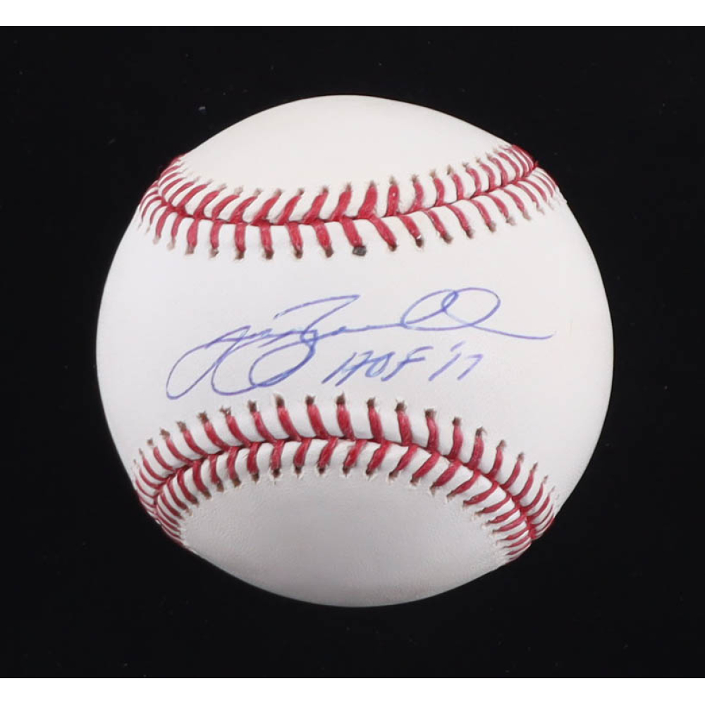 Jeff Bagwell Signed OML Baseball Inscribed "HOF 17" (TriStar ...